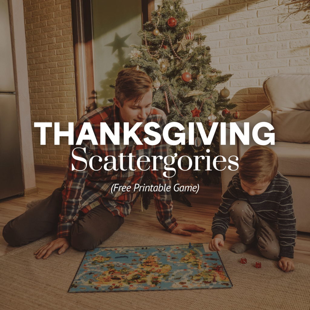 Thanksgiving Scattergories Free Printable Game - Family ID